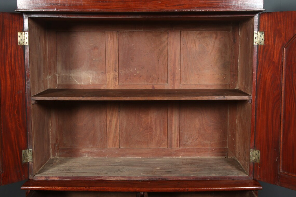 Antique Anglo-indian Victorian Teak Campaign Linen Press Chest - Etsy UK