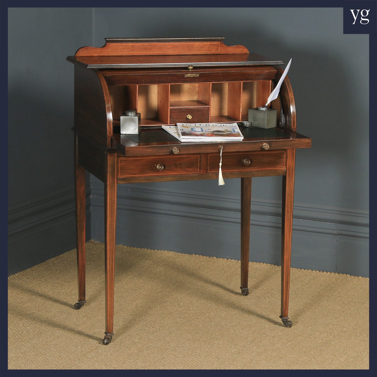 Small Computer Desk Mahogany