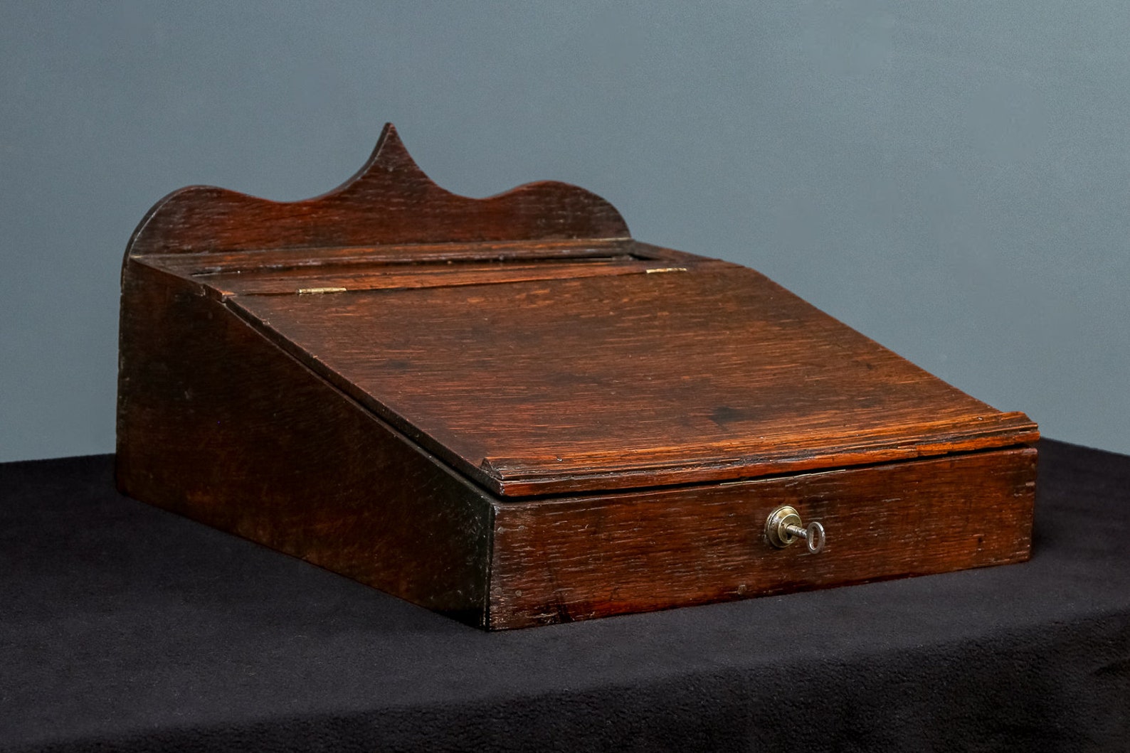 Small Antique English 18th Century Georgian Oak Sloped Writing ...