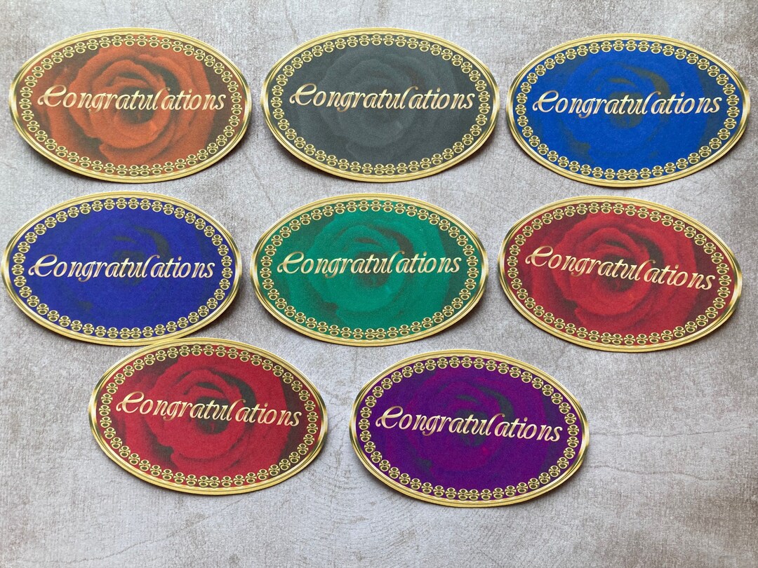 8 Oval Congratulations Sentiments, Card Making Supplies, Make Your Own ...