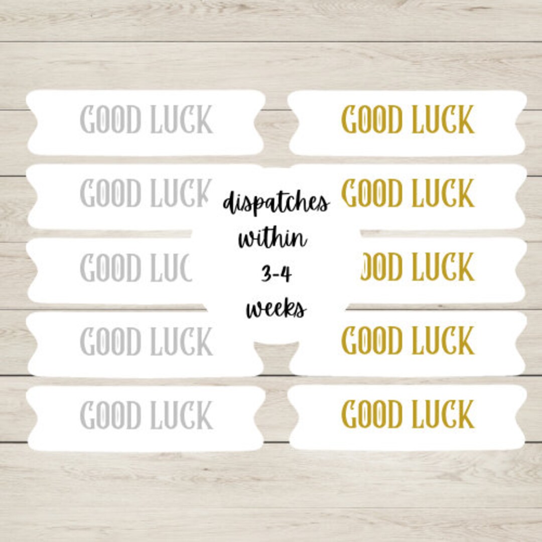 10 Gold & Silver Good Luck Card Making Embellishments, Sentiments ...