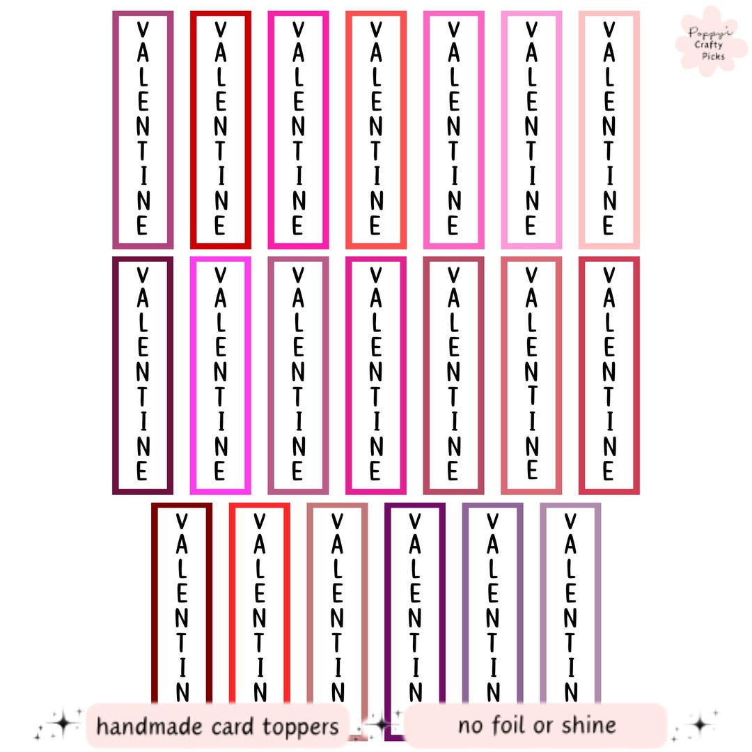 Valentine Card Making Banners: Vertical Scrapbooking Sentiments - Etsy