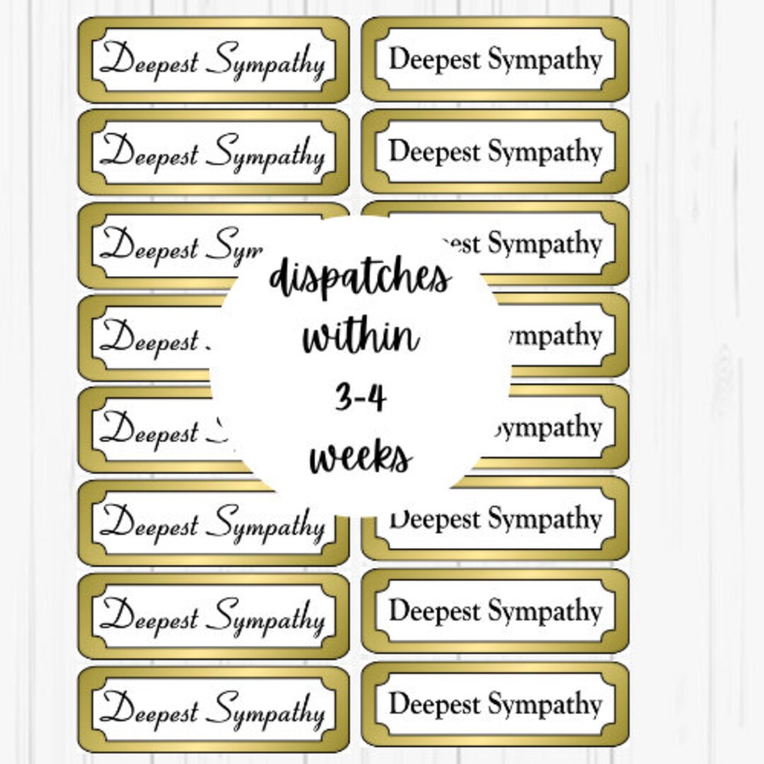 16 Gold Deepest Sympathy Card Making Banners, Greetings Banners ...