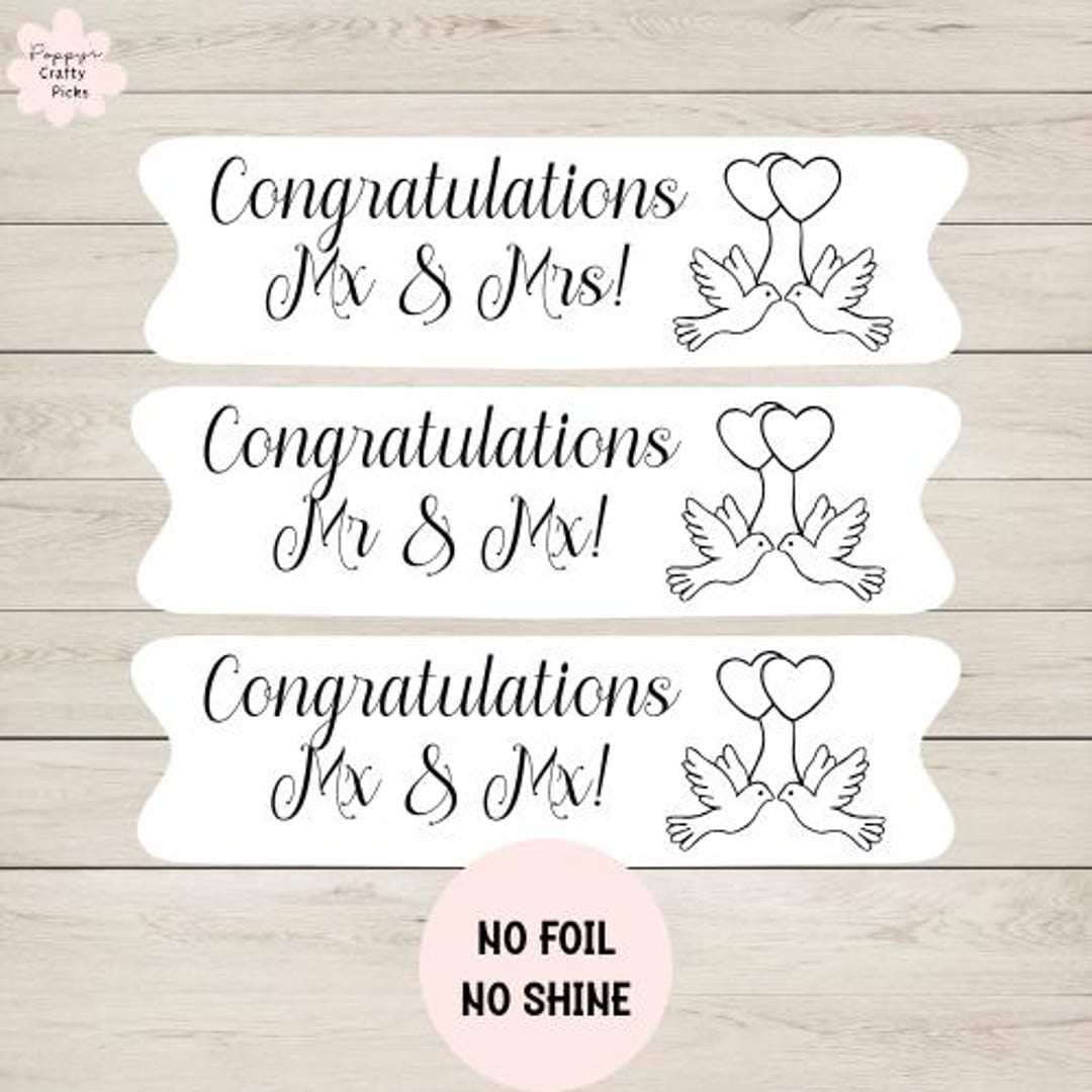 Non-binary Wedding Card Banners: DIY Craft Embellishments - Etsy