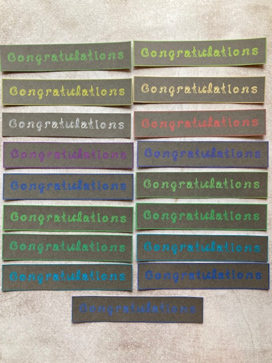 Congratulations Banner Embellishments: Card Making, Scrapbooking - Pack ...