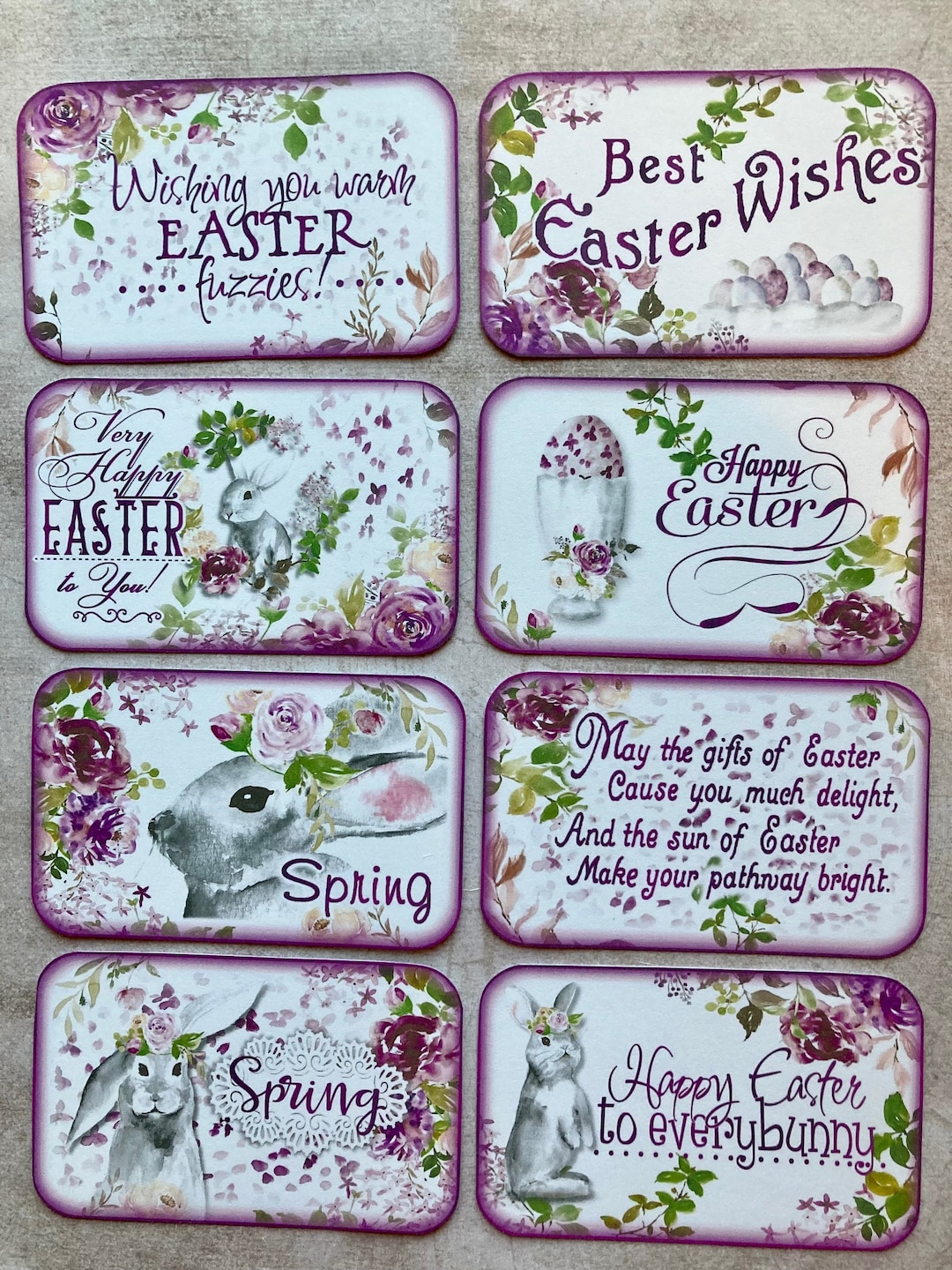 8 Large Easter & Spring Sentiments / Card Making / Make Your Own Easter ...