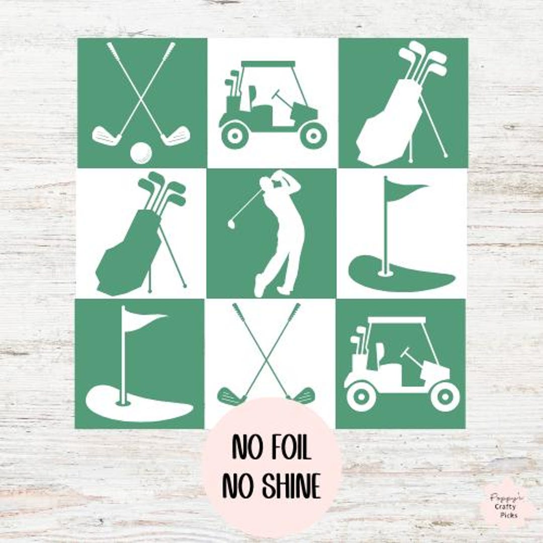 6 Handmade Golf Card Toppers, Card Making Supplies, Father's Day, Dad's ...