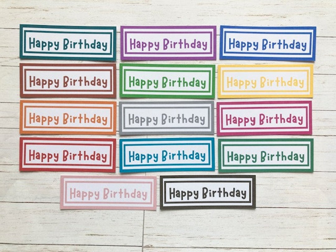 14 Happy Birthday Card Making Sentiments, Greetings Banners, DIY Craft ...