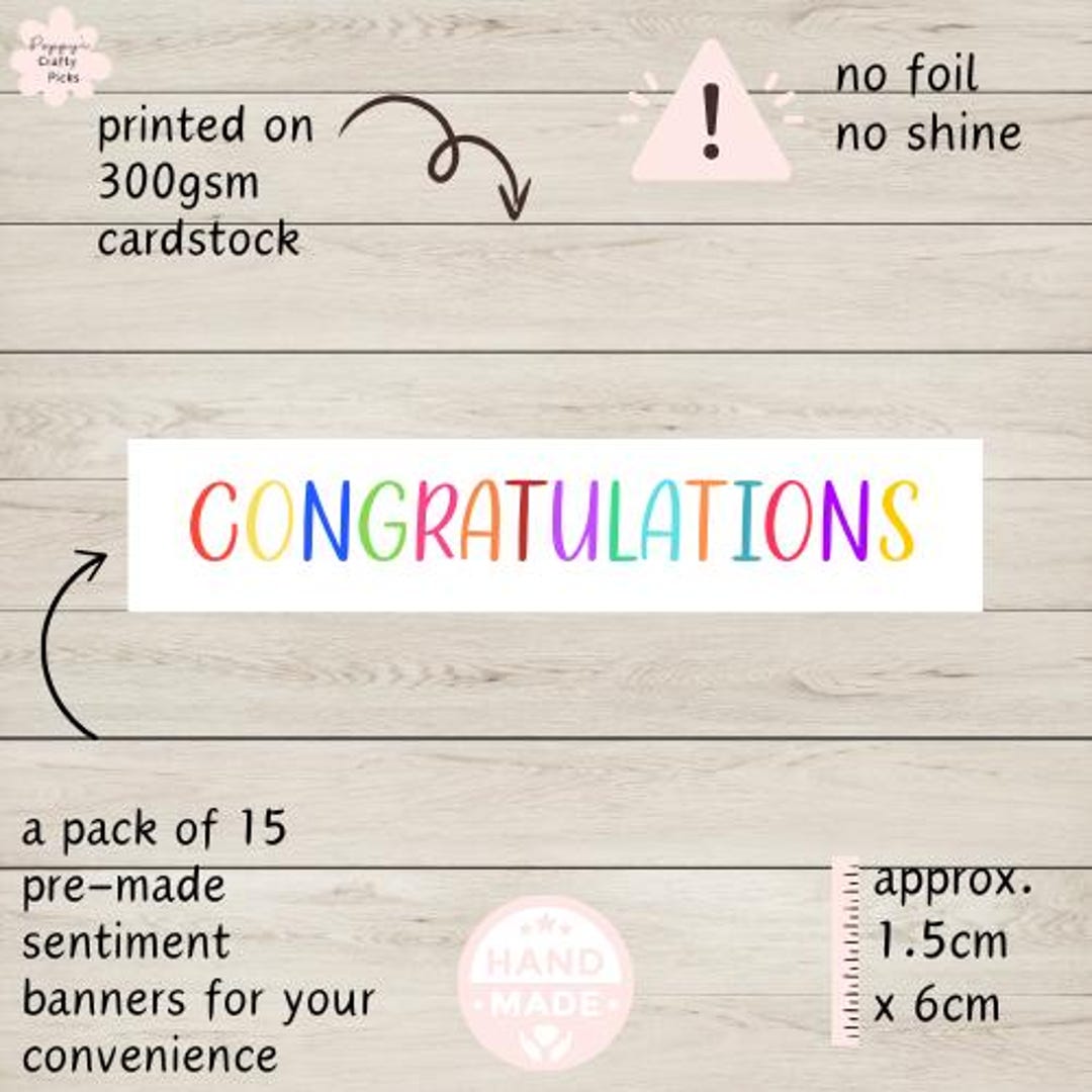 Congratulations Card Making Banners: Multi-colored Scrapbooking ...