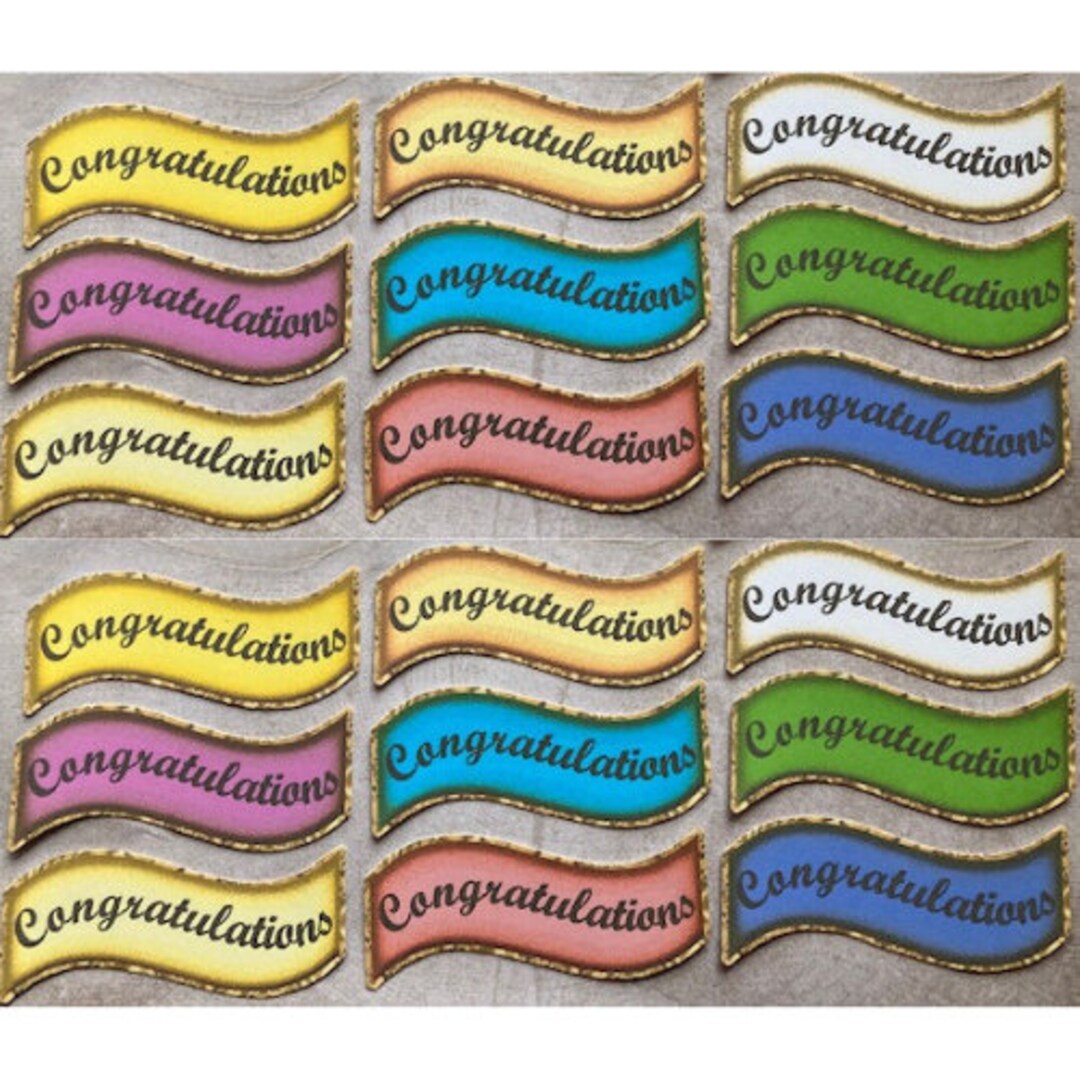18 Wavy Congratulations Sentiments, Greetings Banners, Card Making ...