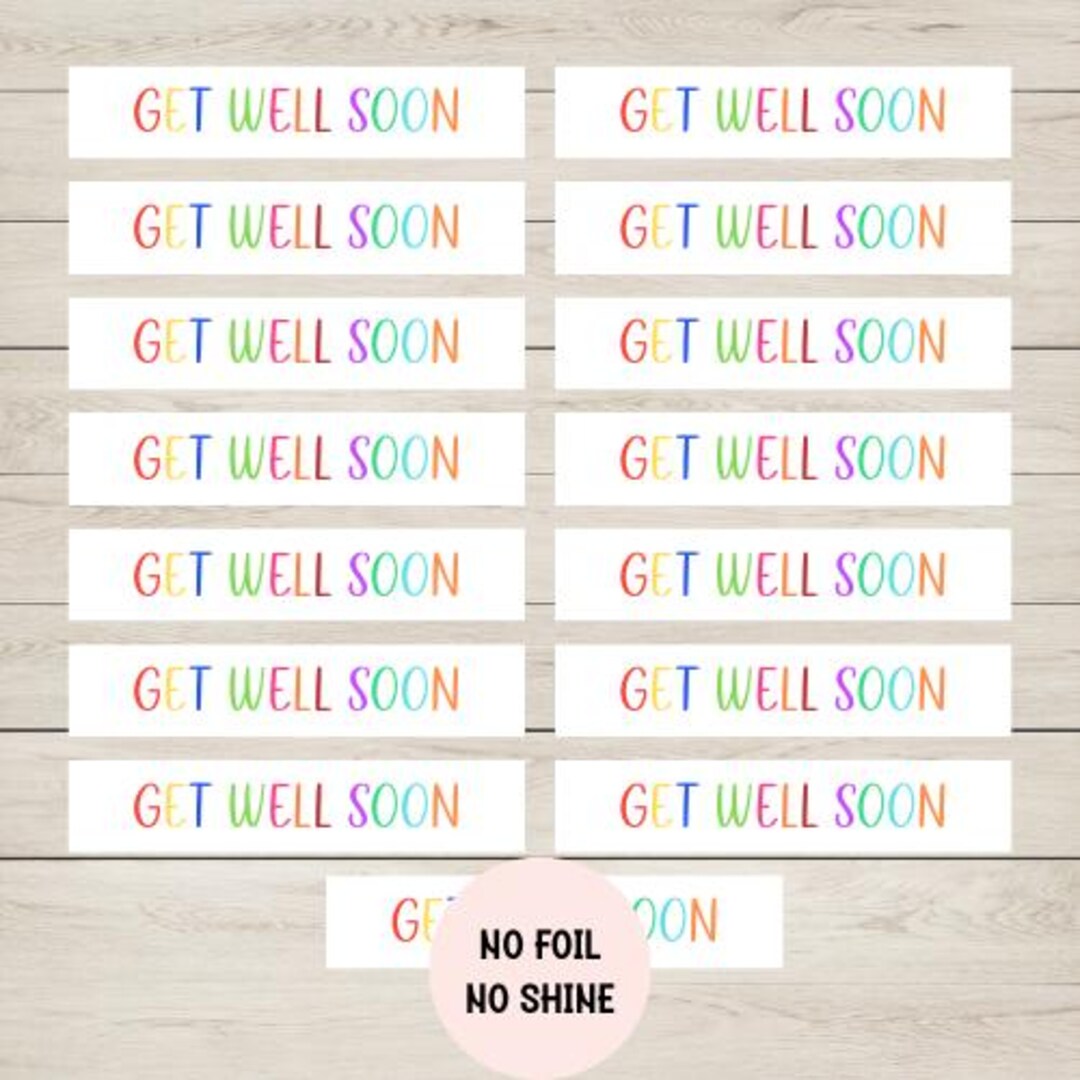 Multi-coloured Get Well Soon Banners: Card Making Supplies - Etsy