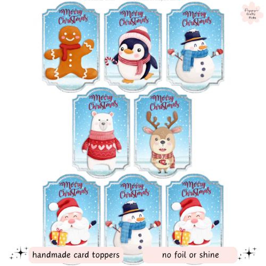 Christmas Card Tag Toppers: DIY Scrapbooking Papercraft Supplies - Etsy