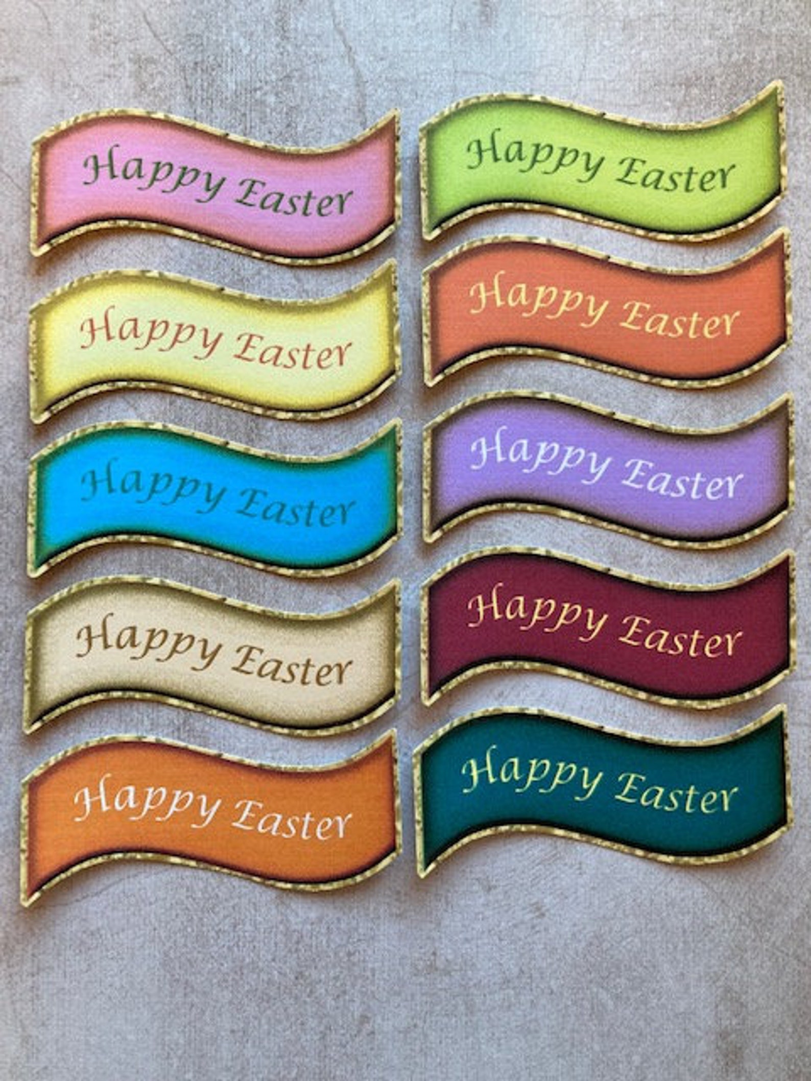 10 Happy Easter Sentiments / Greetings Banners / Card Making / Crafting ...