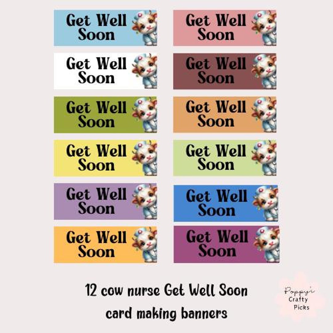 Get Well Soon Card Making Supplies, Highland Cow, Make Your Own Get ...