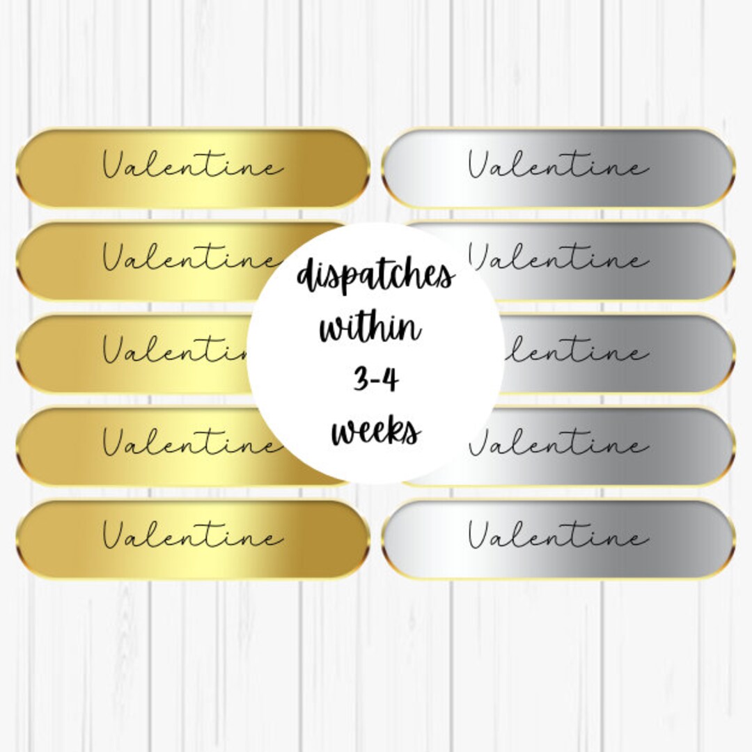 10 Gold & Silver Valentine Card Making Banners Greetings - Etsy