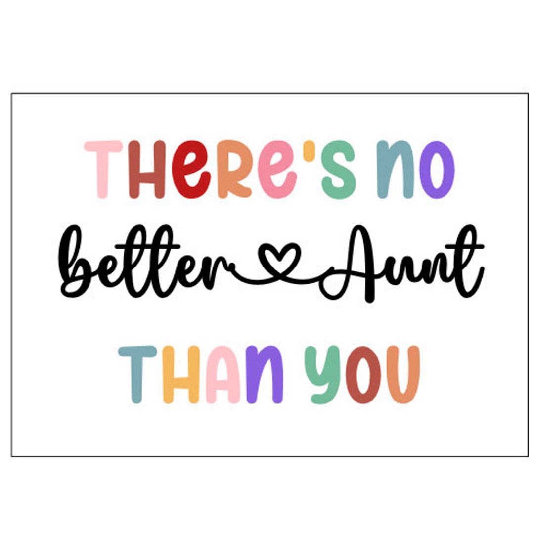Aunt Sentiment Card Toppers: DIY Craft Embellishments - Etsy