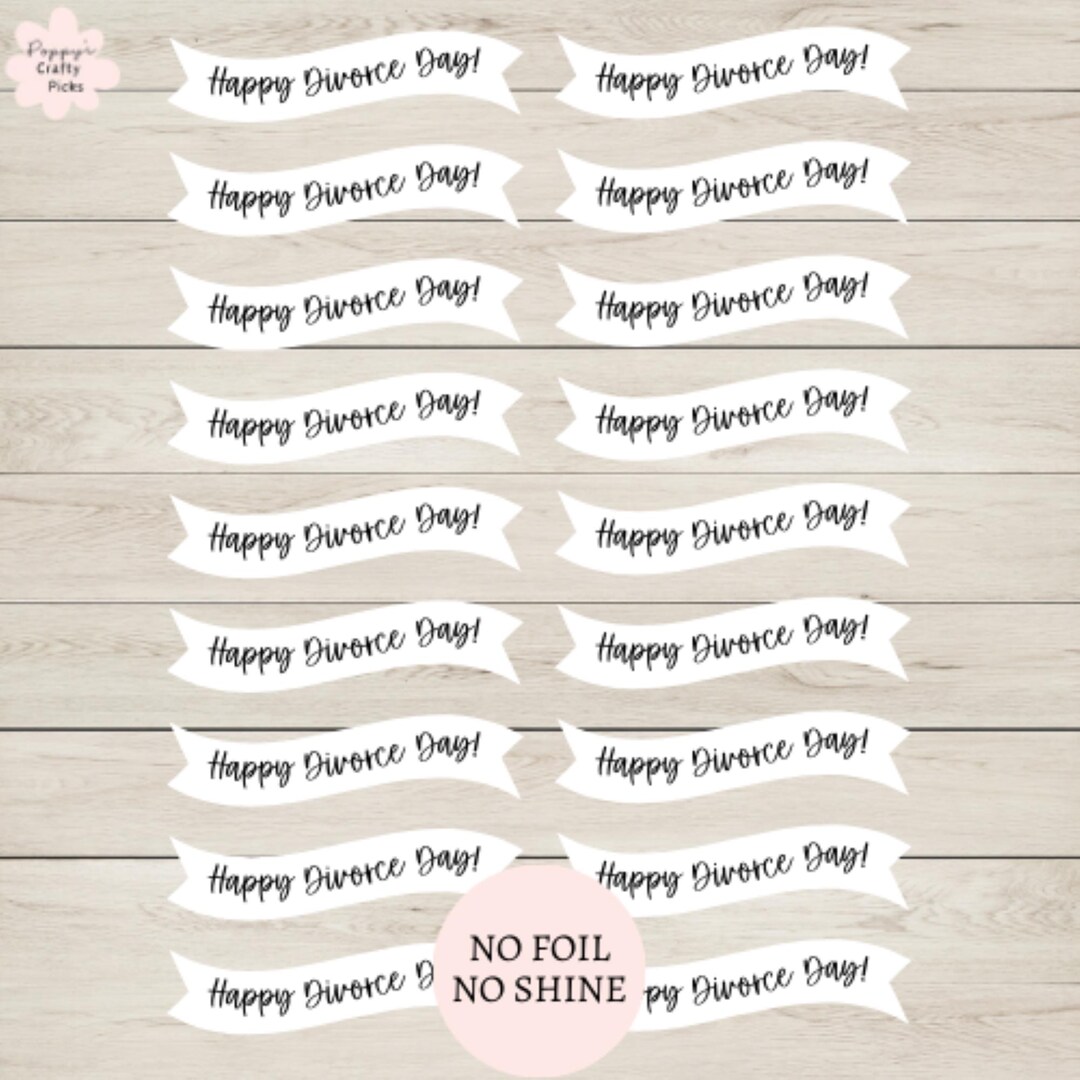 Happy Divorce Day Cardmaking Sentiment Banners – 18 Pack - Etsy