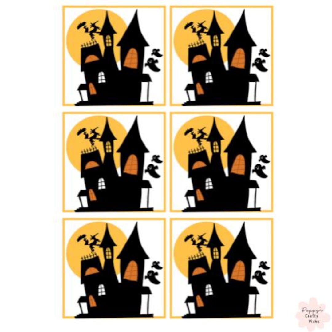 Haunted House Card Making Embellishments: Halloween Scrapbook Toppers ...