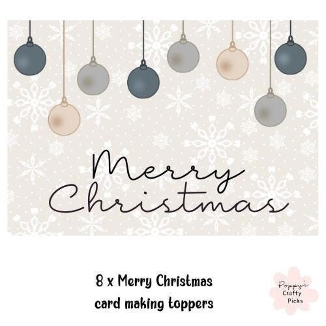 Merry Christmas Card Making Sentiment Banners: DIY Craft Supplies - Etsy