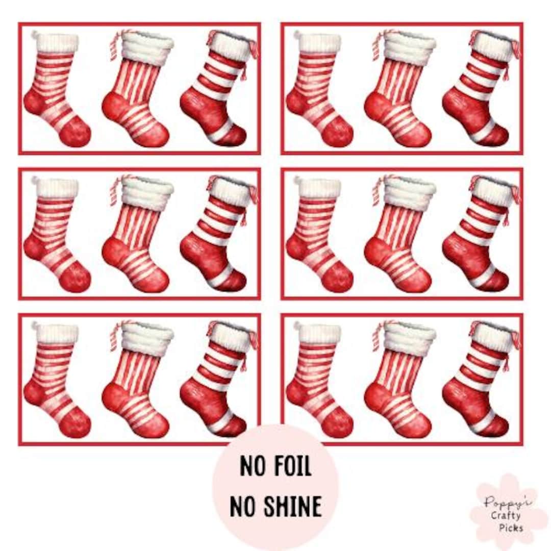 Christmas Stockings Card Toppers: Scrapbooking Embellishments - Etsy