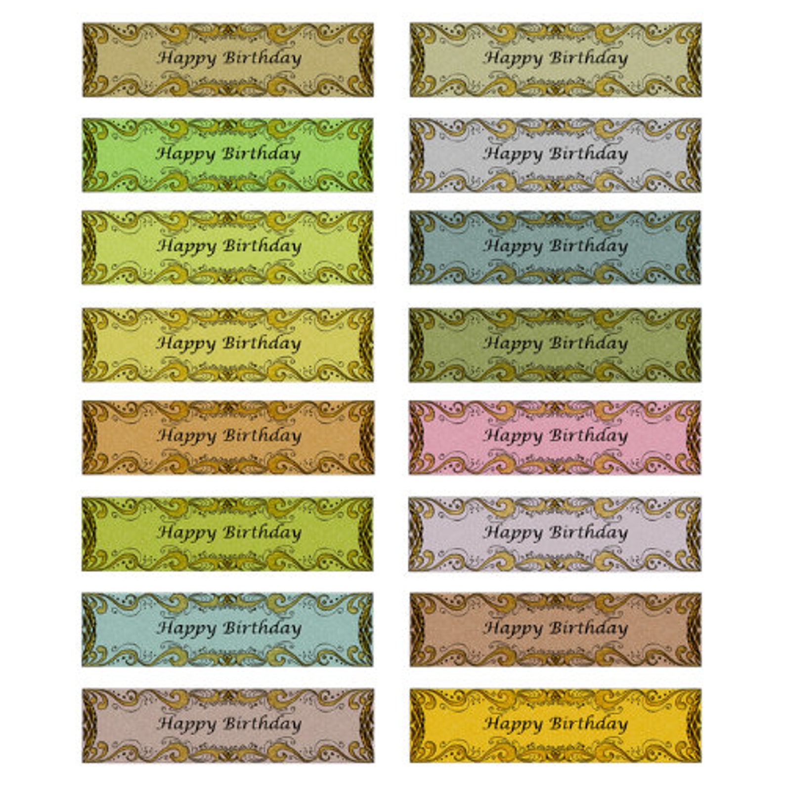 16 Happy Birthday Sentiments, Greetings Banners, Card Making, Craft ...