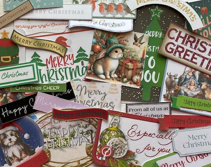 Christmas Card Toppers Bundle Grab Bag: Handmade Scrapbooking ...