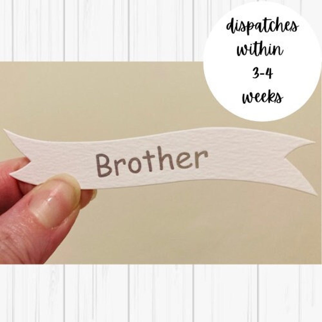 Family Card Making 10 Brother Banners Silver Foil Card - Etsy