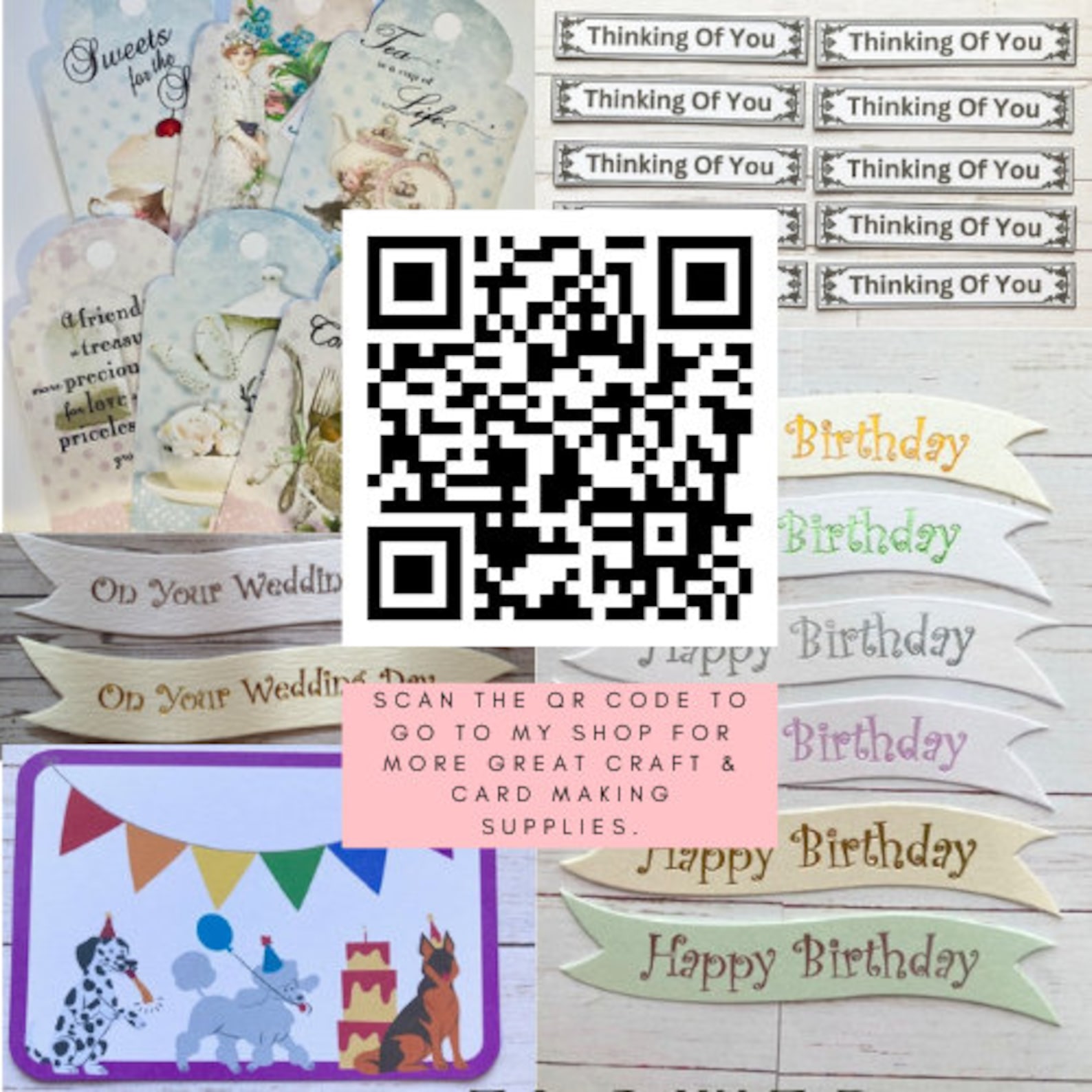 25 Happy Birthday Sentiments, Greetings Banners, Card Making, Foiled ...