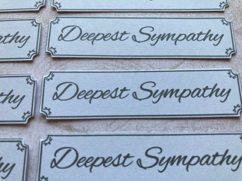 10 Deepest Sympathy Card Making Embellishments, Greetings Banners ...