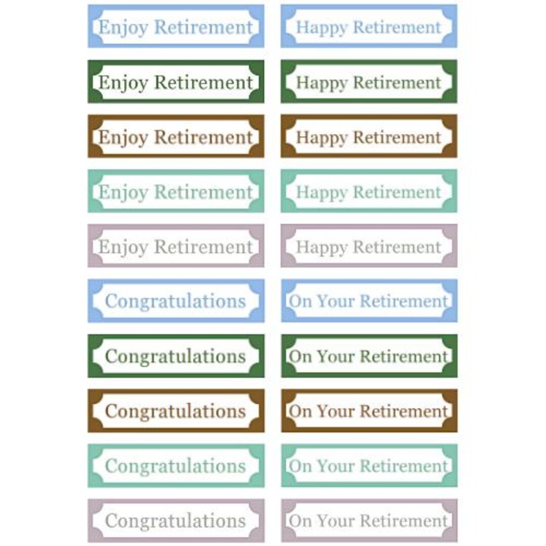 Retirement Card Sentiment Banners: Handmade DIY Craft Embellishments - Etsy