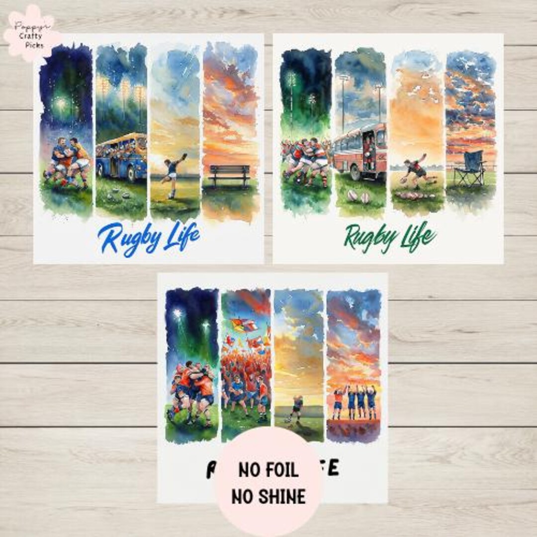 6 Rugby Life Card Toppers: Handmade Father's Day DIY Crafts - Etsy
