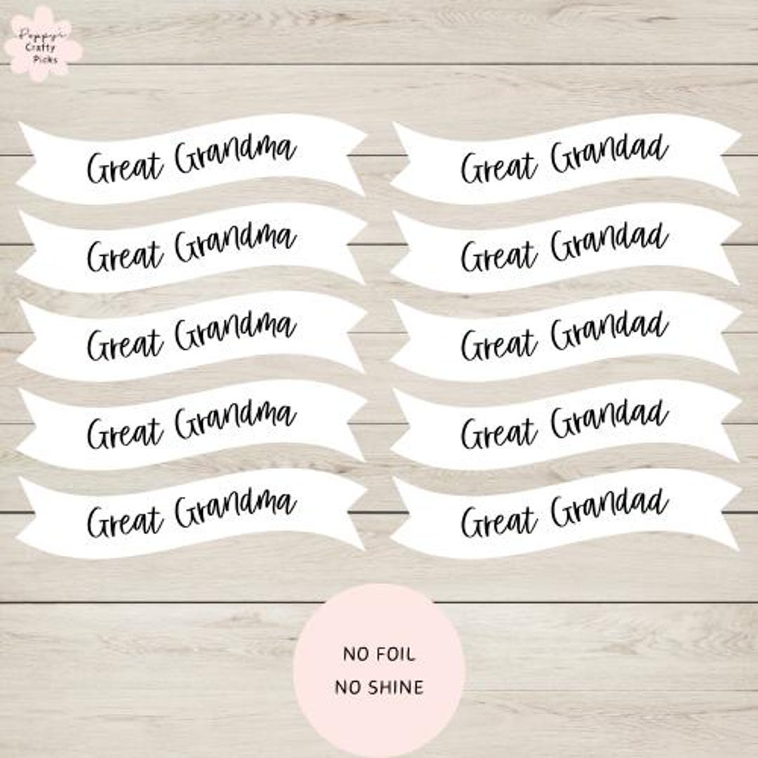 10 Great Grandparents Card Making Banners, Card Making Supplies, Make ...