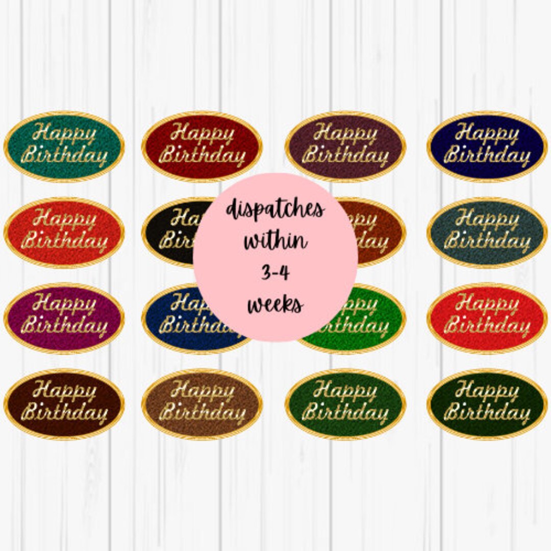 Happy Birthday Card Toppers: Oval Banners, Scrapbooking Embellishments ...