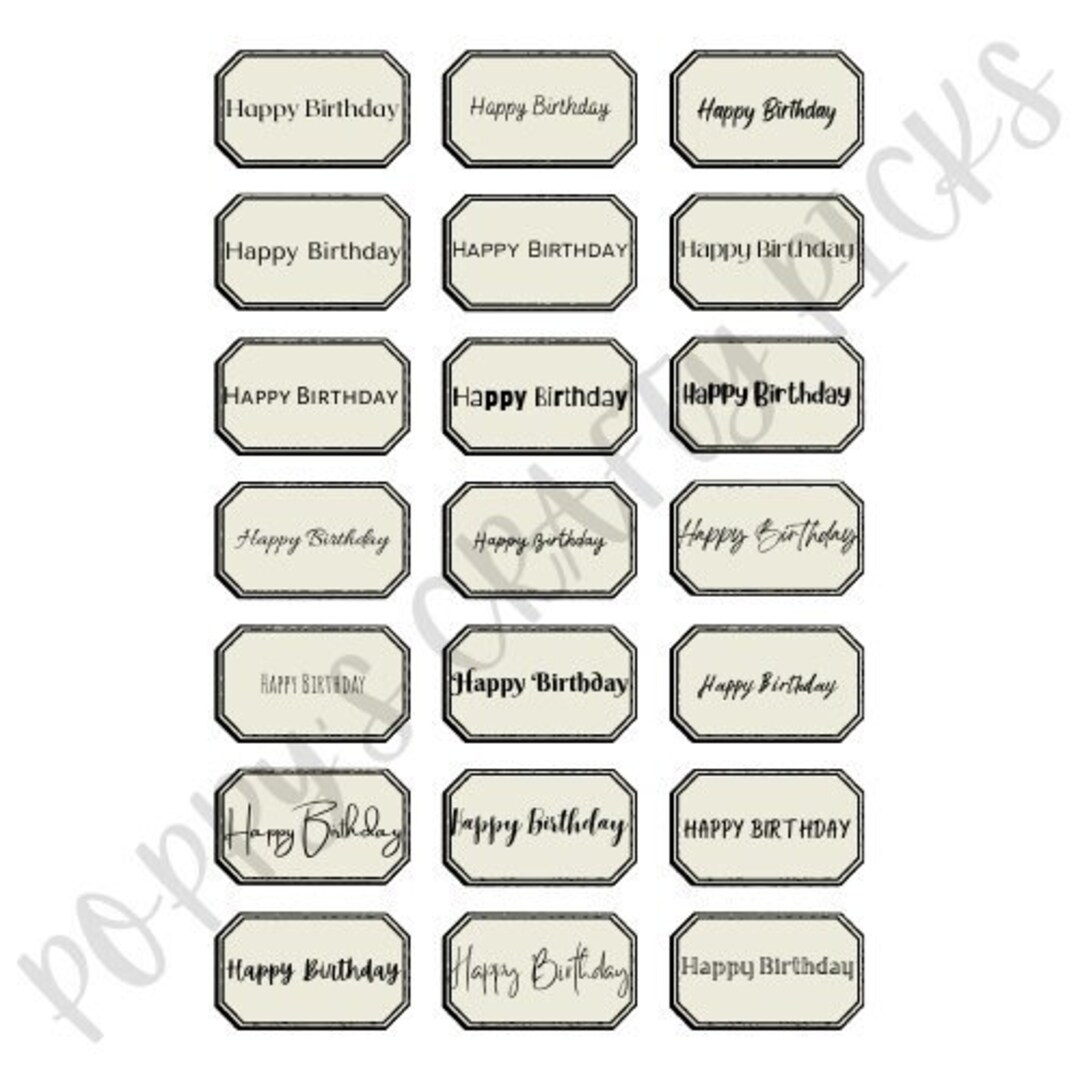 21 Happy Birthday Card Making Banners Embellishments Sentiments Craft ...