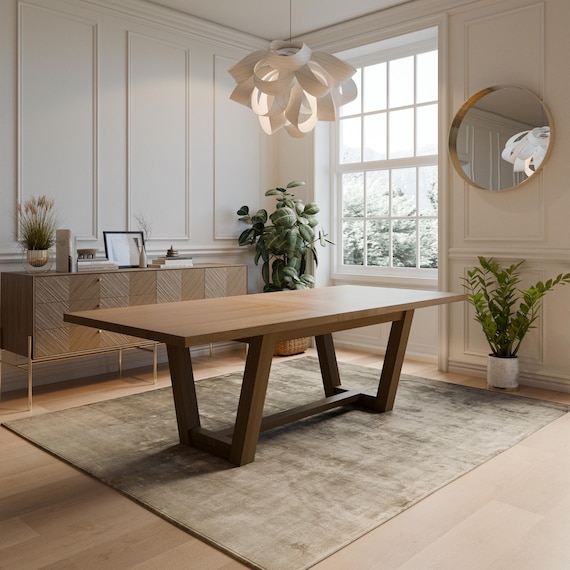 Modern light oak dining table store