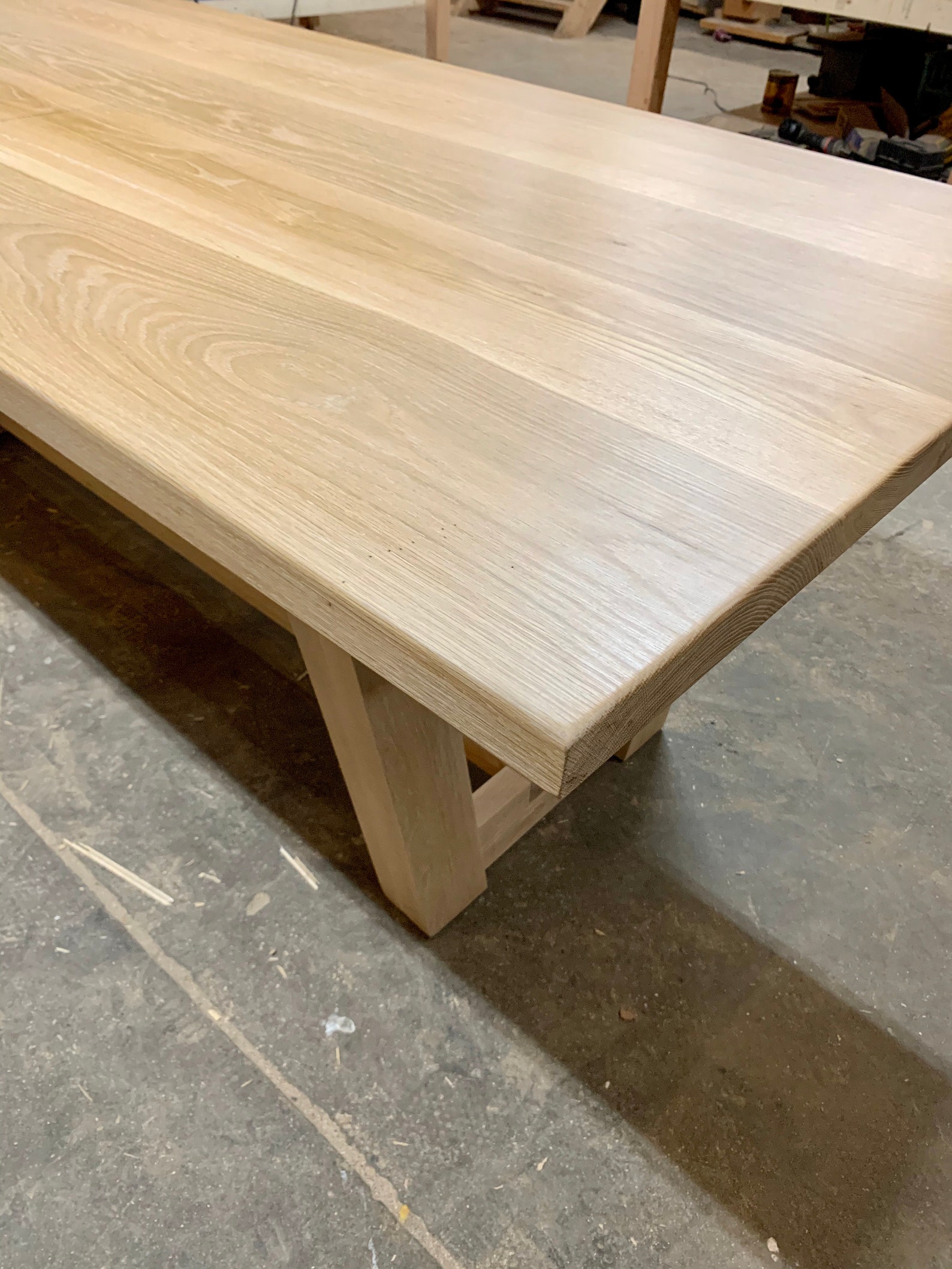 Modern White Oak Dining Table - Etsy
