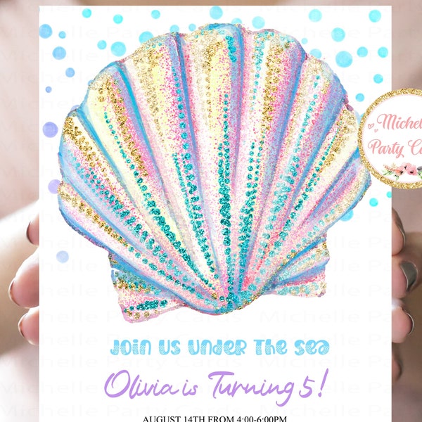 Shell Invitation - Etsy