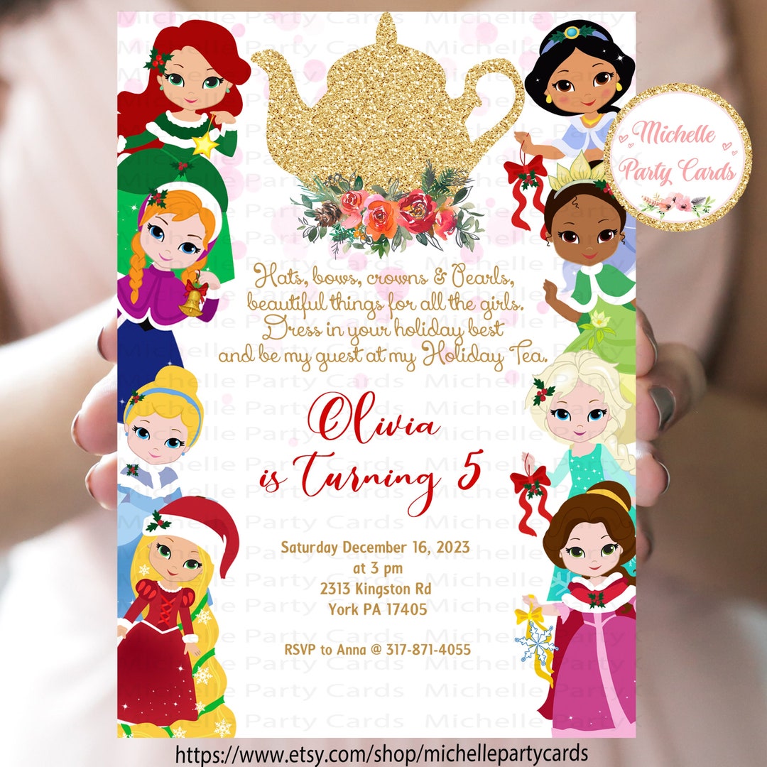 Christmas Princess, Tea Party Invitation, Christmas Party, Christmas ...