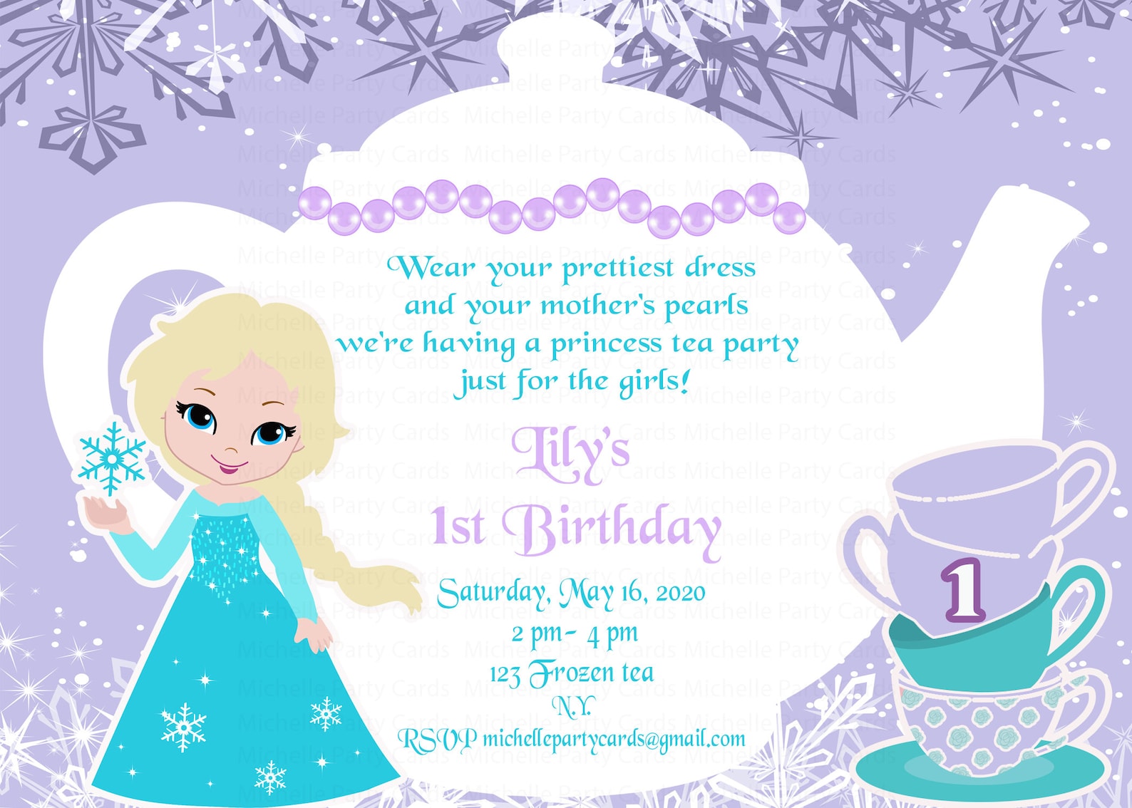 Snow Princess Tea Party-frozen Elsa Bruni Princess Tea - Etsy
