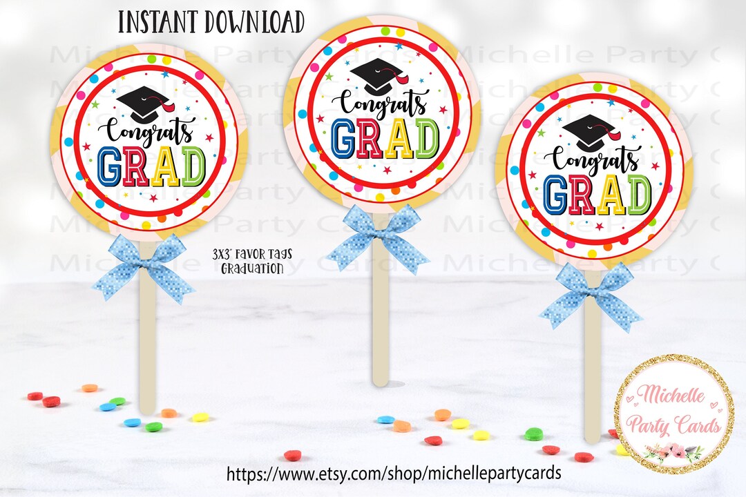 Instant Download, Graduation Favor Tags, Graduation Labels, Graduation ...