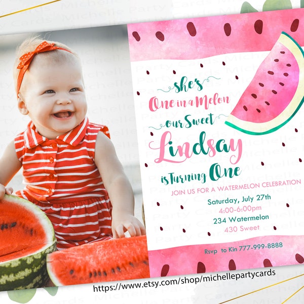 Watermelon Invitation - Etsy