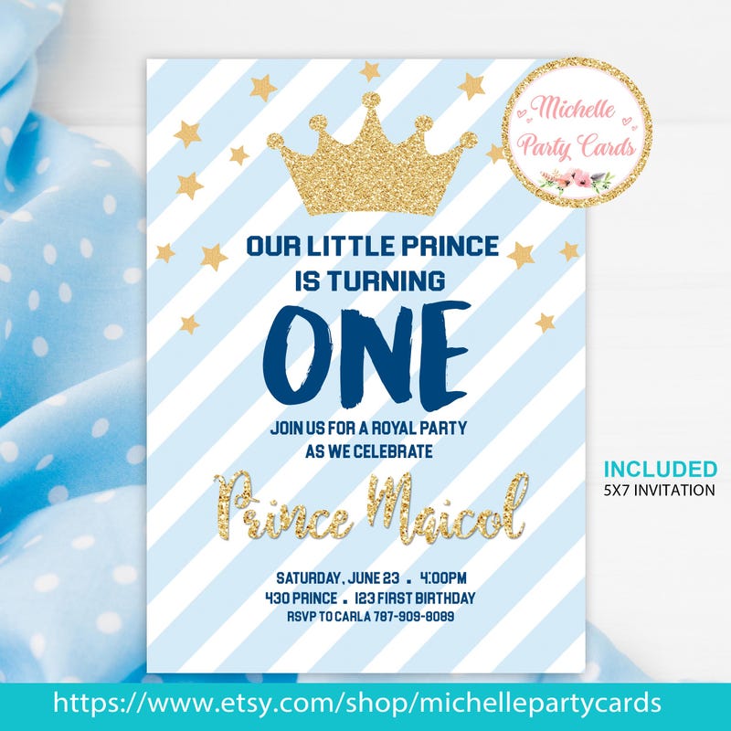 Crown Invitation - Etsy UK