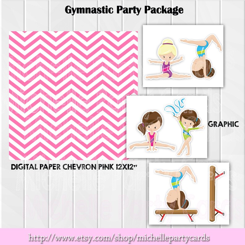 Gymnastic Party Package Printable Gymnastics Pack Printable - Etsy