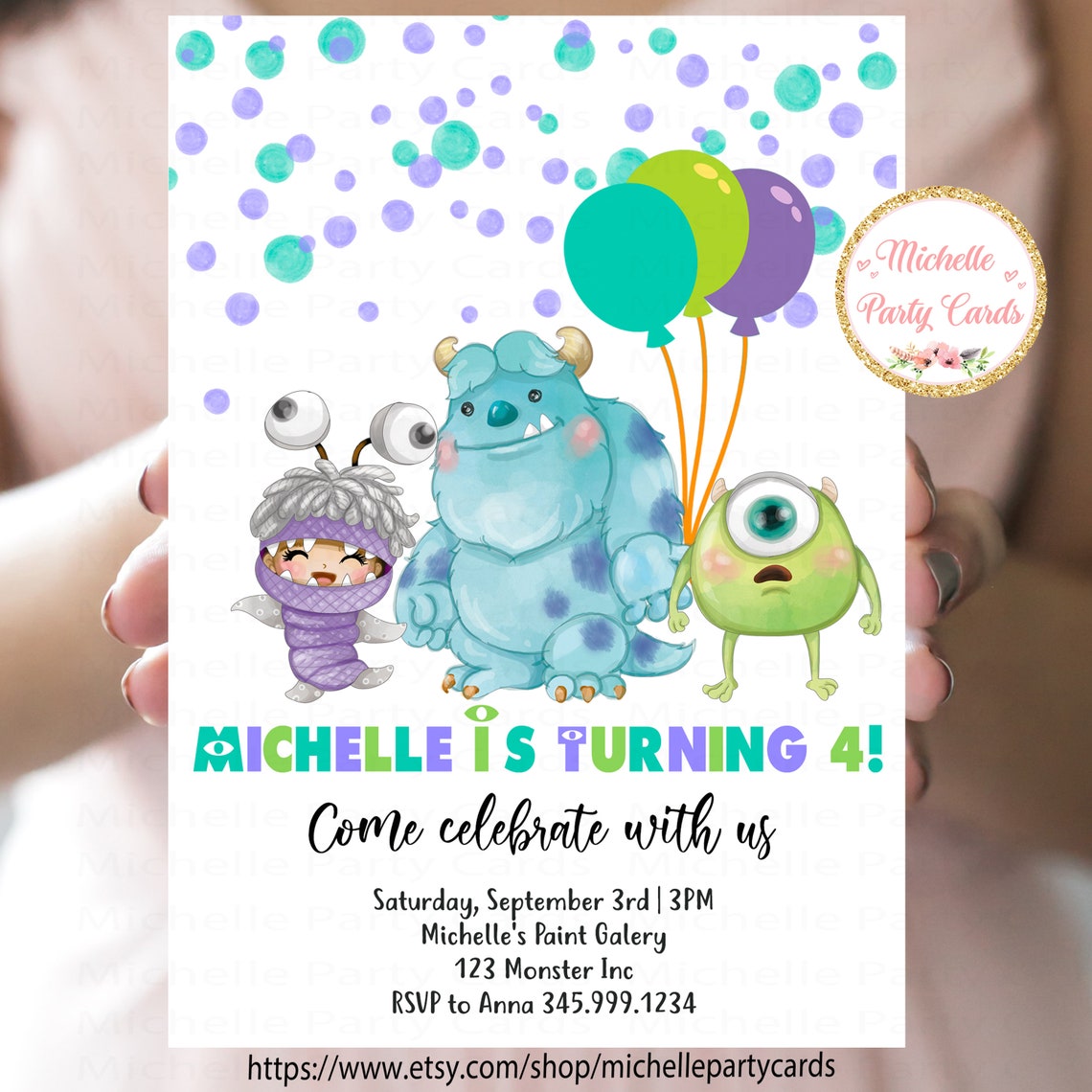 Monster Birthday Invitation Monster Invitation Sully - Etsy