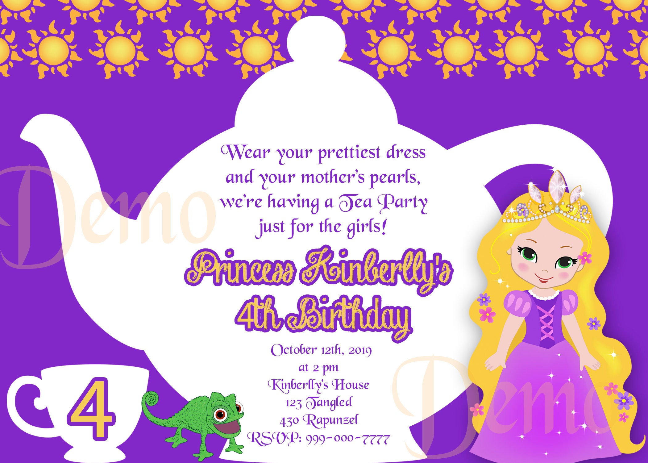 Princess Belle Tea Party-Princess Ariel Tea Party-Birthday | Etsy