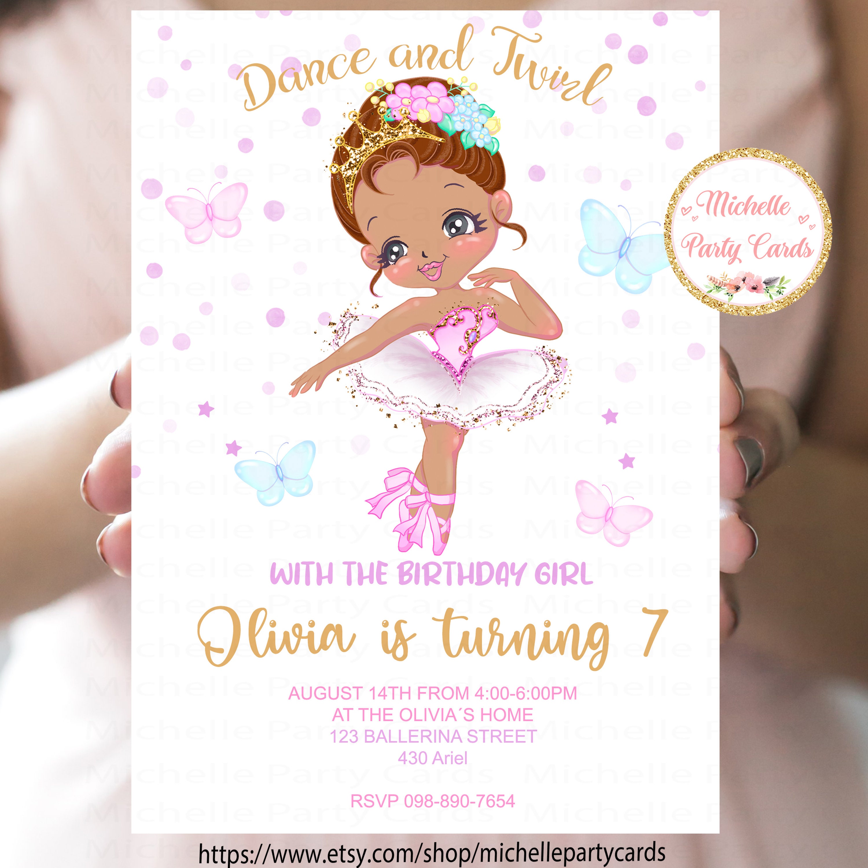 Plantilla De Invitación Para Fiesta De Ballet Imágenes De Tarjeta