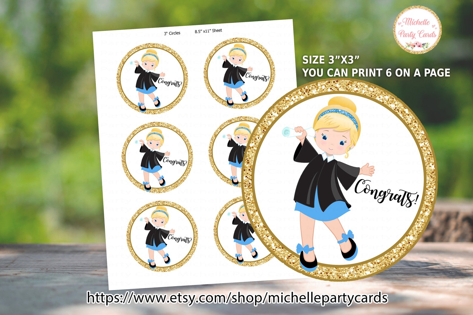 INSTANT DOWNLOAD Princess Graduation Favor Tags Princess - Etsy