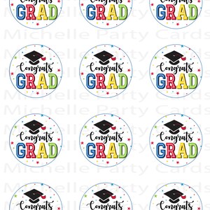 Instant Download, Graduation Toppers Cupcake, Graduation Toppers ...