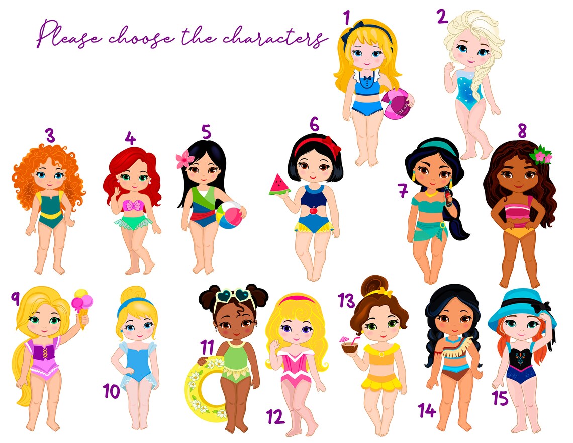 Princess Pool Party Invitation Princess Birthday Pool Party | Etsy