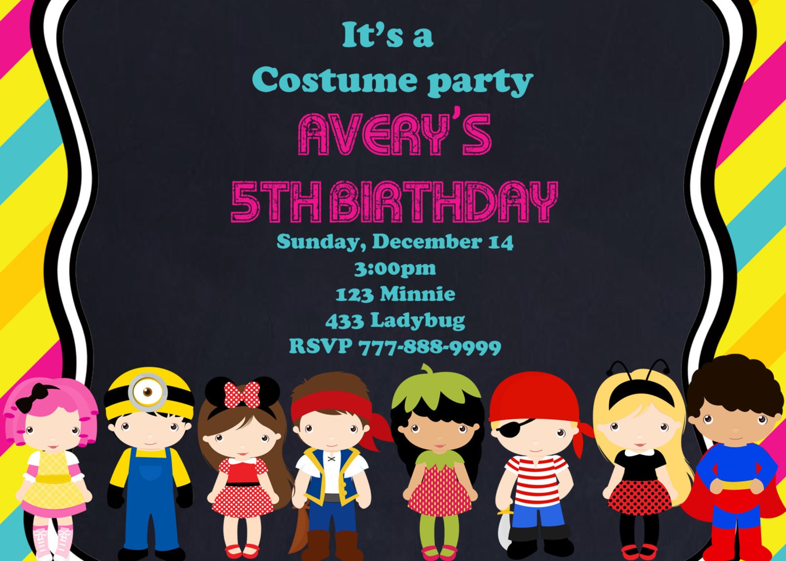 Costume Birthday Party Invitation | Etsy